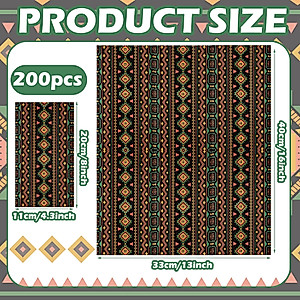 Kosiz 200 Pieces Disposable African Hand Towels African Guest Paper Towels Vintage Pattern Guests Paper Napkins Decorative Napkins for Bathroom Kitchen Room Birthday Graduation Holiday Party