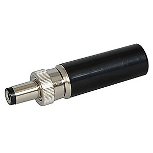 Jameco Reliapro 27-1136B DC Power Plug, Female, Locking, 2.5 mm Diameter, 5.5 mm Length, Black (Pack of 2)