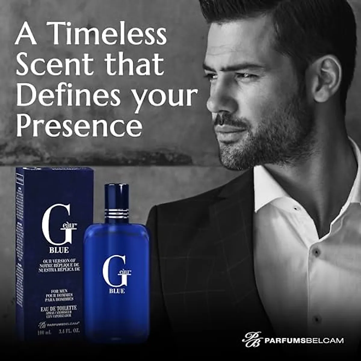 PB ParfumsBelcam G Eau Blue, Eau de Toilette Spray, Our version of a Designer. 3.4 Fl.Oz.