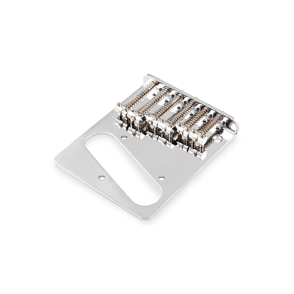 Metallor Guitar Bridge Vintage Style Top Loader Bridge 6 Saddles Compatible with Tele Telecaster Style Electric Guitar Parts Replacement Chrome.