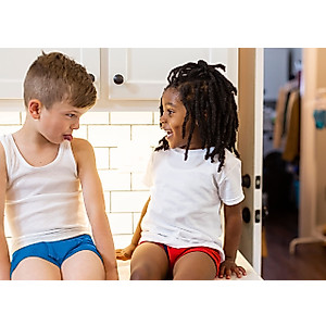 Hanes Boys' Tank Undershirt, EcoSmart Cotton Shirt, Multiple Packs Available, Assorted, Small