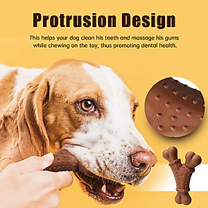 Peanut Butter Flavored Nylon Dog Bone- Indestructible Chew Toy for Aggressive Chewers, Puppy Teething & Dental Hygiene - Small Dog Toys to Keep Them Busy, Indestructible Dog Toy, Best Dog Toys