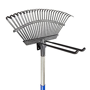 4 Pack Heavy Duty Hooks for Garage Wall Organizer Rack, 12-Inch Steel Utility Tool Hangers for Holding Shovels, Ladders, Bikes, Chairs (Black)