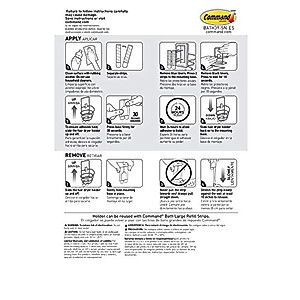 Command Bath Adhesive, 3 lb Capacity, BATH39-SN-ES Hair Dryer, Satin Nickel, 1-Holder, 2-Water-Resistant Strips, Organize Damage-Free, 0