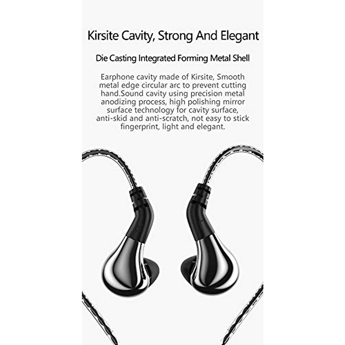 H HIFIHEAR BLON BL03 in Ear Earphone,10mm Carbon Diaphragm Dynamic Drive in Ear Earphone, Metal Shell Bass HiFi DJ in Ear Monito with 2pin Detachable Cable