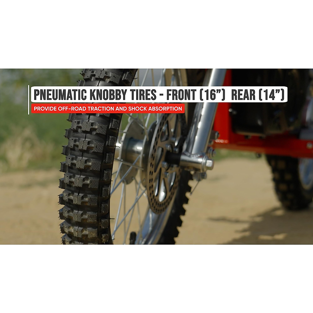 Razor MX500 Red Dirt Rocket High-Torque Electric Motorcycle Dirt Bike for Adult