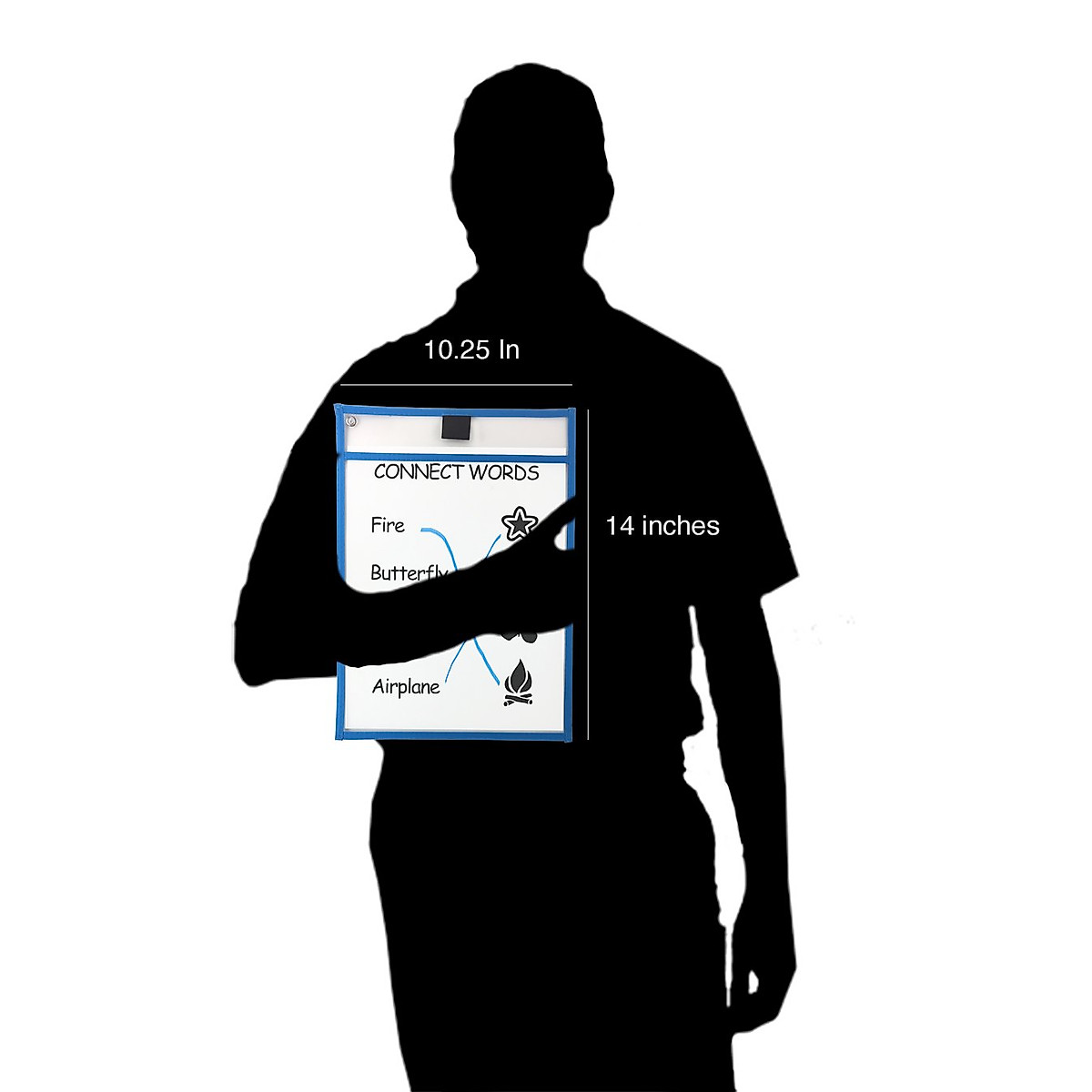 Clipco Dry Erase Pocket Sleeves Assorted Colors (6-Pack)