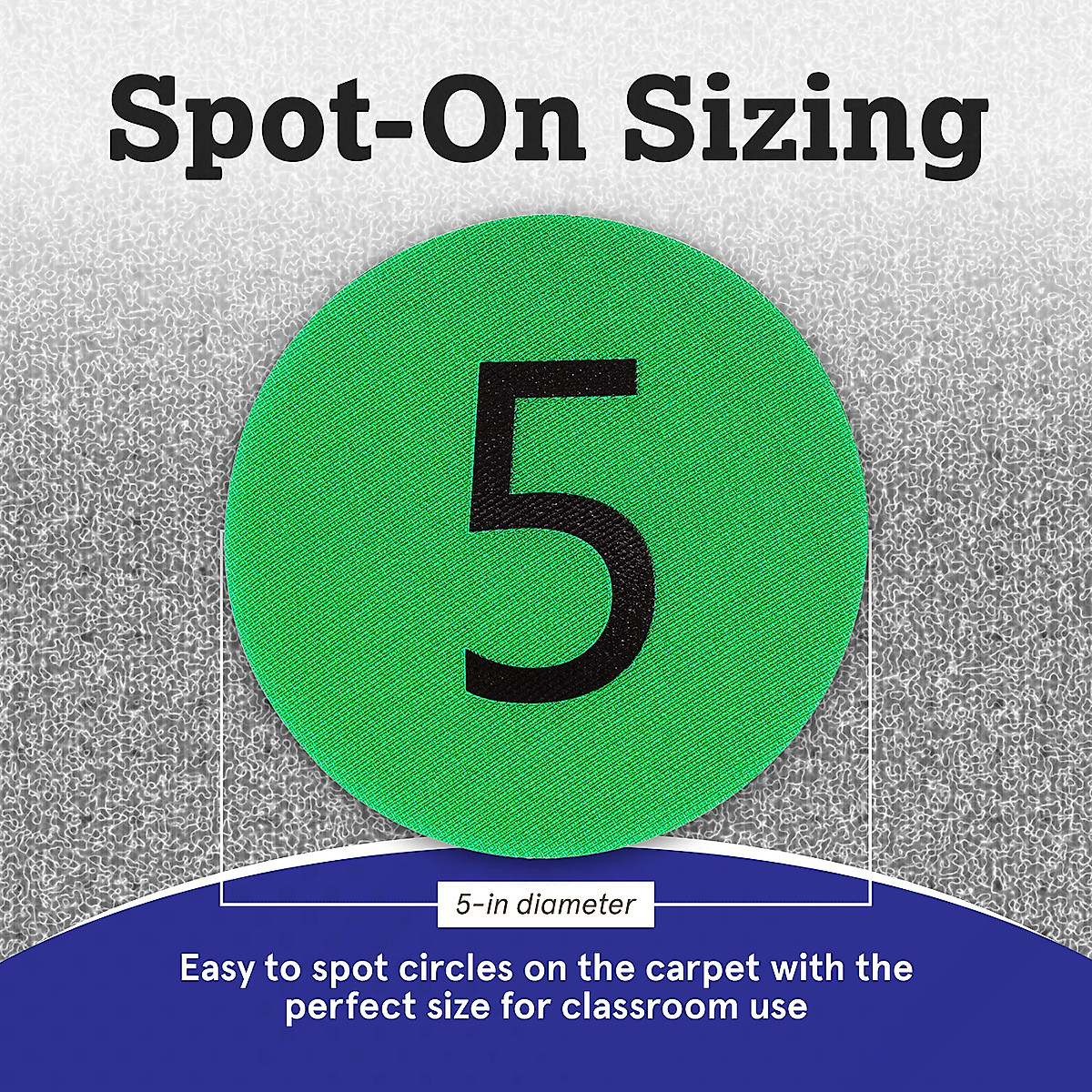 Carpet Spot Markers x 30 Classroom Sit Circles with Numbers 1-30 for Teachers (6 Colors)