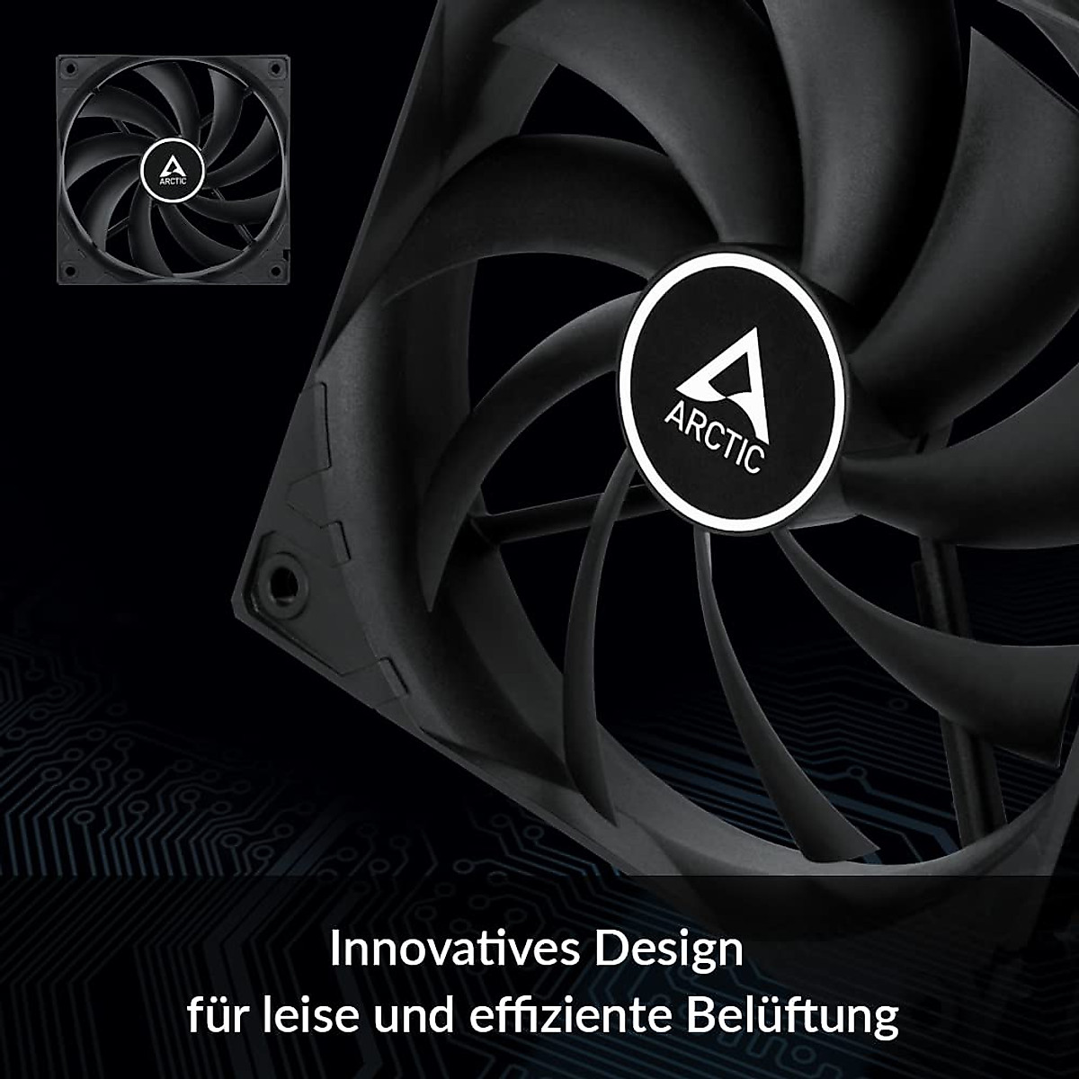 ARCTIC F12 PWM PST (5 Pack) - 120 mm PWM PST Case Fan with PWM Sharing Technology (PST), Quiet Motor, Computer, Fan Speed: 230-1350 RPM - Black