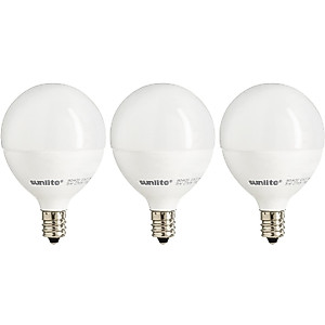 Sunlite 40295 LED G16.5 Globe Light Bulb, 5 Watts (40W Equivalent), 350 Lumens, 2700K Soft White, Dimmable, Candelabra E12 Base, Short Bulbs, Vanity Bulbs, Energy Star Listed, Frosted, 3 Count