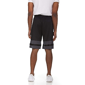Spalding Mens Max Performance Basketball Short with 10" Inseam, Black/Graphite, L