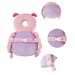 Baby Head Potector Backpack Toddler Safety Protector Cushion Pad Toddler Backpack for Crawling Walking, Adjustable Toddlers Back Safety Pad for Boys and Girls(Pink Butterfly)