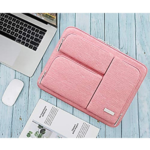 Lacdo Laptop Sleeve for Women, Laptop Sleeve Case for 13 inch New MacBook Air M2 A2681 M1 A2337 A2179 A1932, 13" New MacBook Pro M2 M1 A2338 A2251 A2289 A2159, 12.9" New iPad Pro Computer Bag, Pink