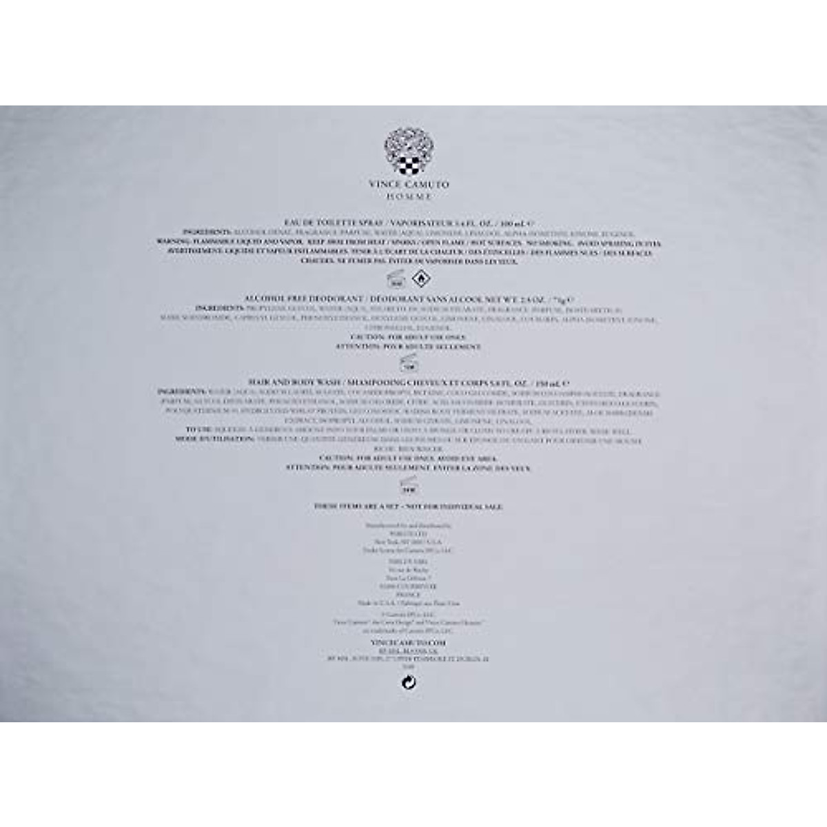 Vince Camuto Homme 3 Piece Gift Set, 3.4 fl. oz.