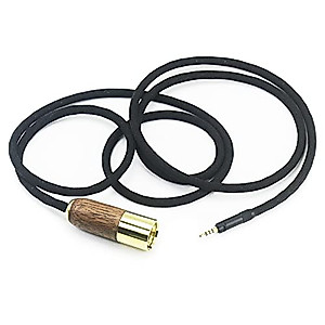 NewFantasia 4-pin XLR Balanced Male 6N OCC Copper Silver Plated Cord 4-pin XLR Balanced Cable Compatible with Sennheiser HD598 HD598 SE, HD560s HD598 Cs, HD598 SR, HD599 Headphone Walnut Wood Shell
