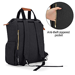 Teamoy Breast Pump Bag Compatible with Spectra S1,S2, Medela and Cooler Bag, Convertible Breast Pump Tote and Backpack with Laptop Sleeve for Working Moms, Black