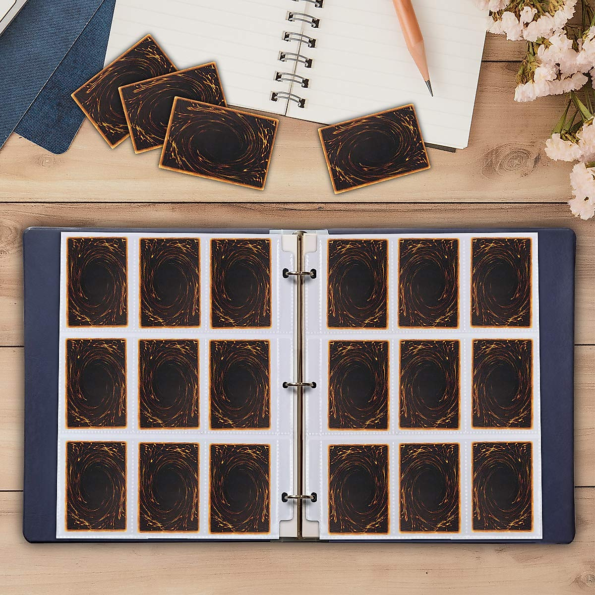 9 Pocket Page Protector - 540 Pockets Premium Double Side Trading Card Sleeves Pages for 3 Ring Binder, Standard Size Card Sheets Protectors Fit for Sport Cards, Coupon, Business Cards, Pokemon Cards