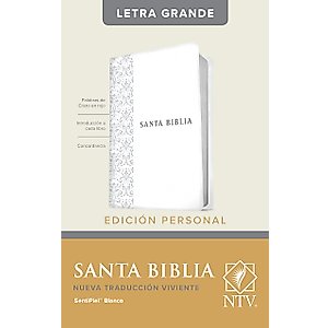 Santa Biblia NTV, Edición personal, letra grande (SentiPiel, Blanco, Letra Roja) (Spanish Edition)