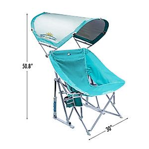 GCI Outdoor Waterside Pod Rocker Outdoor Rocking Chair with Sunshade Canopy