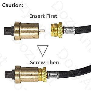 Jadalife 4ft Propane Hose Adapter1lb to 20lb, Propane Grill Hose fit for Weber/Coleman/Blackstone Grill, Buddy Heater, Smoker, Camping Stove