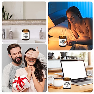 JOYSELLER Funny Graduation Gift for Her/Him, So Proud of You Graduation Candle for Party Decorations, Gardenia Scented Candle High School College Grad Gift, Best Friend Gift