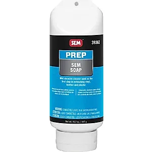 SEM 39362 Prep Soap for Automotive Refinishing Vinyl, Plastic and Leather Materials, 15 oz