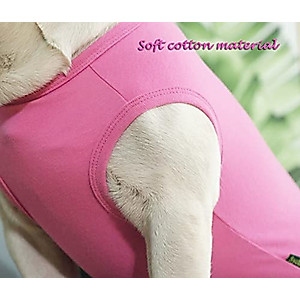 Sychien Dog Pink White Shirts,Soft Blank Cotton Tee-Shirt for Boy Girl Dogs,Plain Medium French Bulldog Clothes,M Pink White