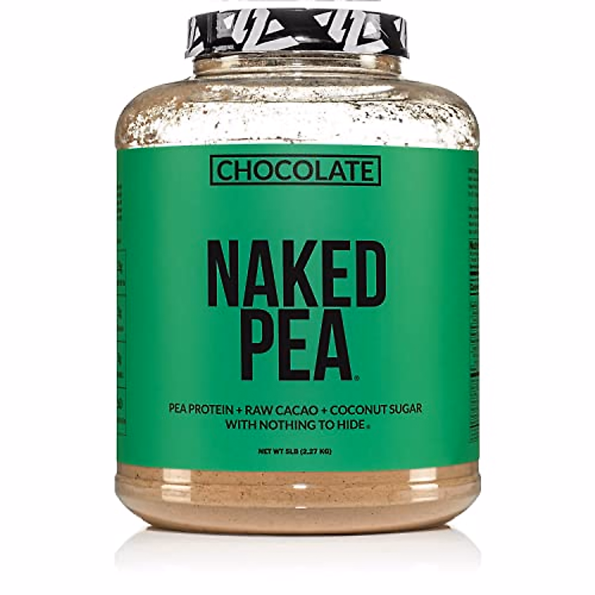 Chocolate Naked Pea Protein - Pea Protein Isolate from North American Farms - 5lb Bulk, Plant Based, Vegetarian & Vegan Protein. Easy to Digest, Non-GMO, Gluten Free, Lactose Free, Soy Free