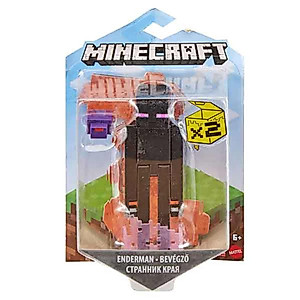 Mattel Minecraft Craft-A-Block Assortment Figures, Authentic Pixelated Video-Game Characters, Action Toy to Create, Explore and Survive, Collectible Gift for Fans Age 6 Years and Older