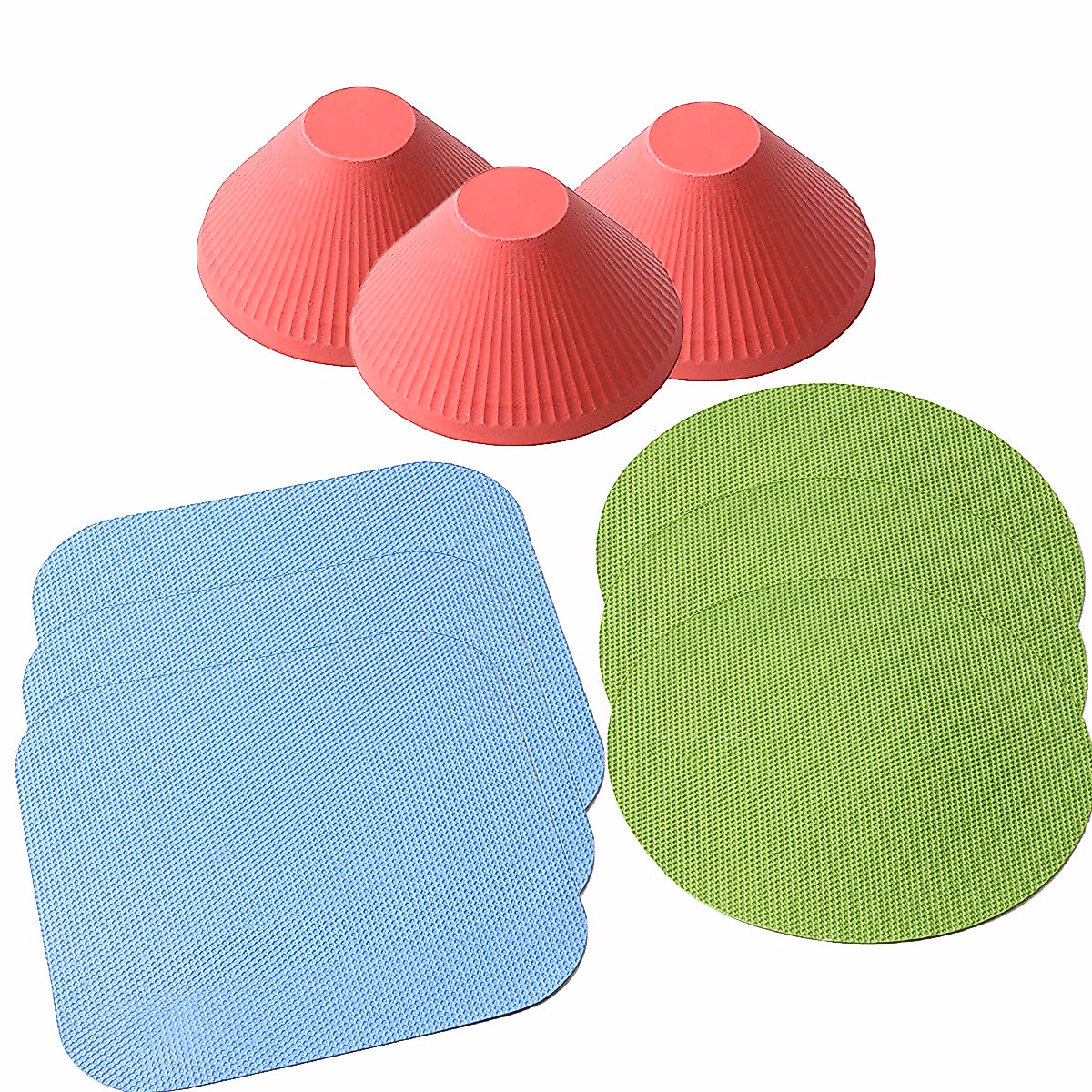 3 set of HengKe Jar Gripper, 9 Pieces Multi-Purpose Reusable Rubber Gripper Jar Opener Gripper Rubber Jar,Gripper Pads Round Kitchen Coasters Multi-Purpose Bottle Lid Openers Fit for Most Bottles