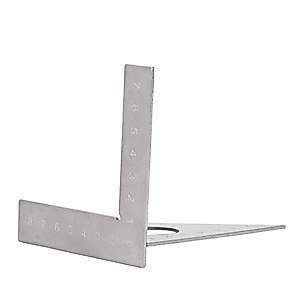 Square Layout Miter Triangular Ruler, Stainless Steel 90° 45° Mitre Angle Measuring Template Tool Carpenter's Layout Ruler Gauge