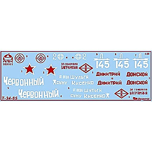 AEVVV T-34-85 Soviet WWII Medium Tank Russian Model Kits Scale 1:35 Assembly Instructions in Russian Language