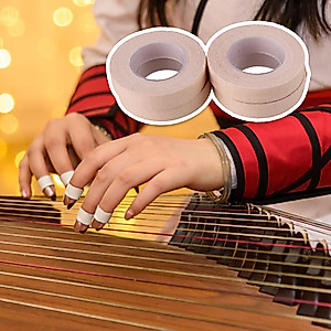Lovermusic 500cm Complexion Soft Finger Adhesive Tape Roll Replacement for Chinese Guzheng Finger Picks Pack of 4