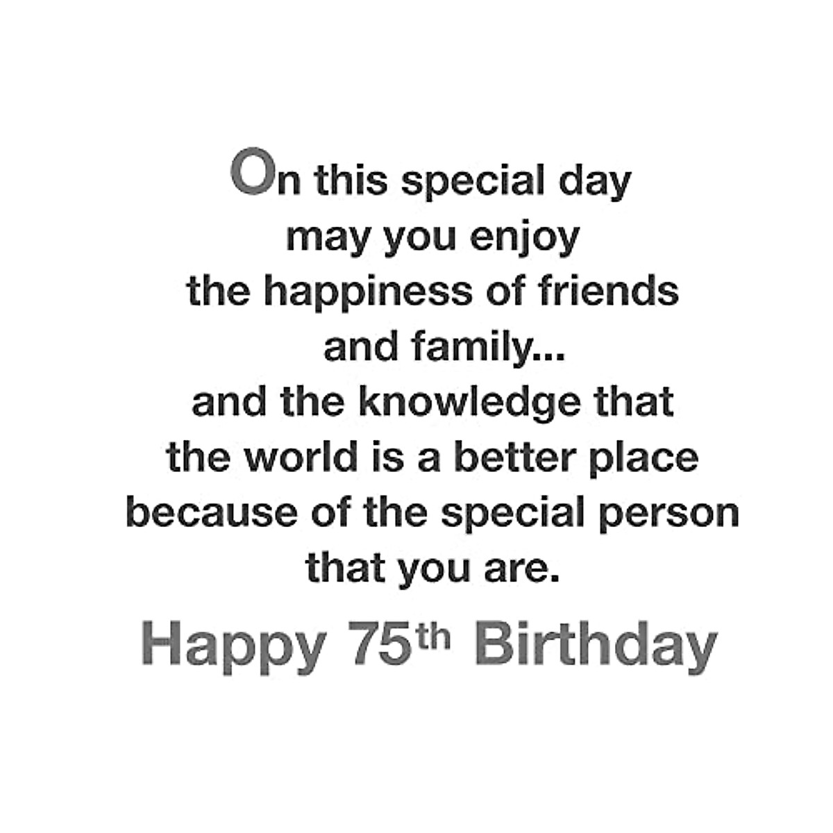 Happy 75th Birthday Greeting Card | Made in America | Eco-Friendly | Thick Card Stock with Premium Envelope 5in x 7.75in | Packaged in Protective Mailer | Prime Greetings