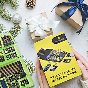 KEYESTUDIO 37 Sensors in 1 Box Starter Kit for BBC Micro bit with Tutorial (Without Microbit Board), Compatible with V1.5, V2 Microbit Sensor Kit Accessories Programming Electronics for Teens Adults