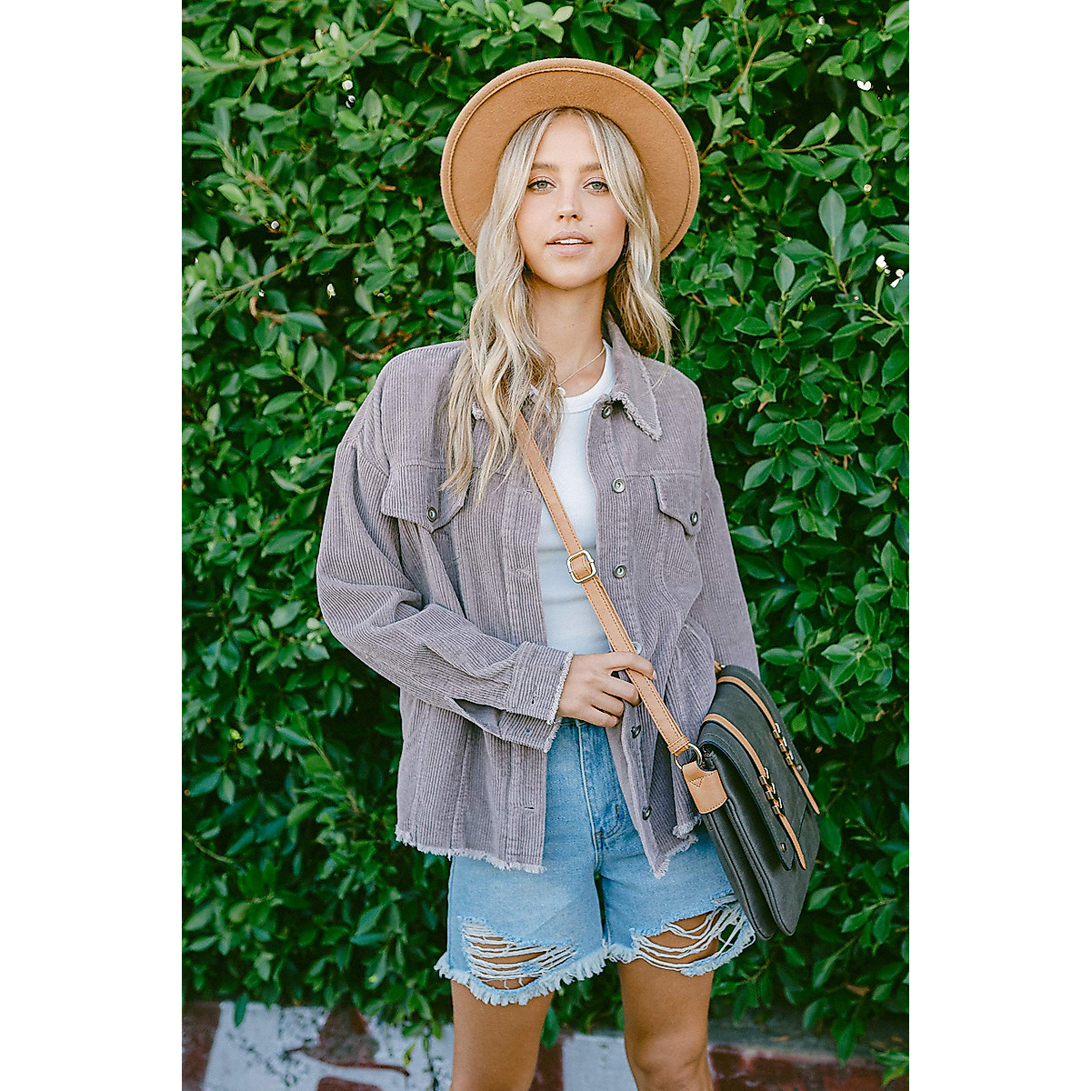 ALYSSA Double Compartment Large Flapover Crossbody Bag with Colorblock Straps (Black/Brown)