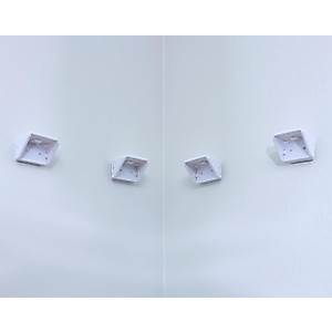 COOL CORNERS Acrylic Shelf - Clear Acrylic Shelf with J-Hooks - Floating Wall Mounted Shelf for Bedroom, Living Room, Bathroom, Kitchen, and Office - Clear/White (11.5 inch)