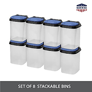 Buddeez Bits and Bolts Small Storage, 8 Pack, Blue, 8 Piece