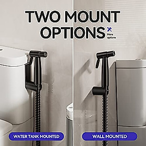 Handheld Bidet Sprayer for Toilet, FES Stainless Steel Adjustable Pressure Control Bidet Faucet Diaper Sprayer Set with Hose Attachment Easy Install for Kitchen and Toilet Cleaning