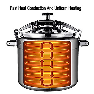 FFLLAS Pressure Cooker,50 Liter Large Capacity Explosion-Proof High Pressure Cooking Pot Suitable for Gas Stove Cooker Restaurant Hotel Commercial,50L