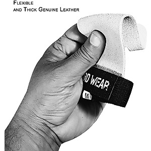 Pullup Hand Grips, Gymnastic Leather Hand Wrist Wrap Protection Ideal for Weightlifting, WODs, Olympic Lifting and Gymnastics (X-Small)