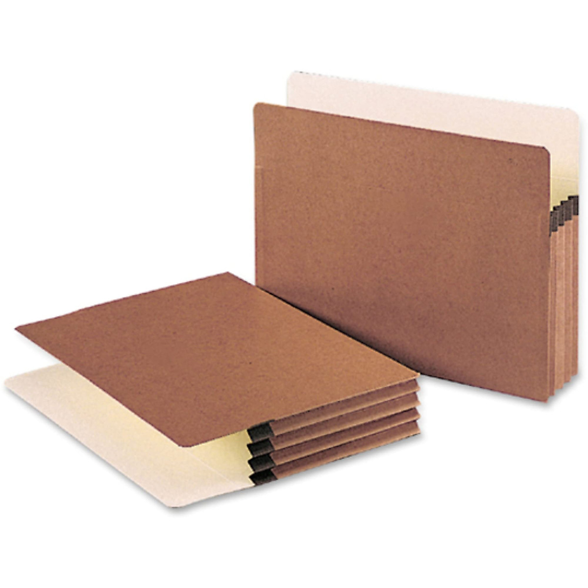 Smead File Pocket, Straight-Cut Tab, Guide Height, 3-1/2 Expansion, Letter Size, Redrope, 50 per Box (73805)