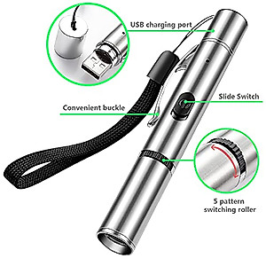 TEAYTIS Cat Pointer Toy Cat Training Chaser Interactive Toys Purple Light Flashlight cat Led Pointer Indoor Cats Dog Chaser Toys