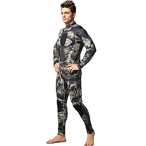 MYLEDI Mens Wetsuit 3mm Neoprene One Piece Full Body Camouflage Scuba Diving Suit for Warm Keeping Surfing Swimming Spearfishing (MY002, S)