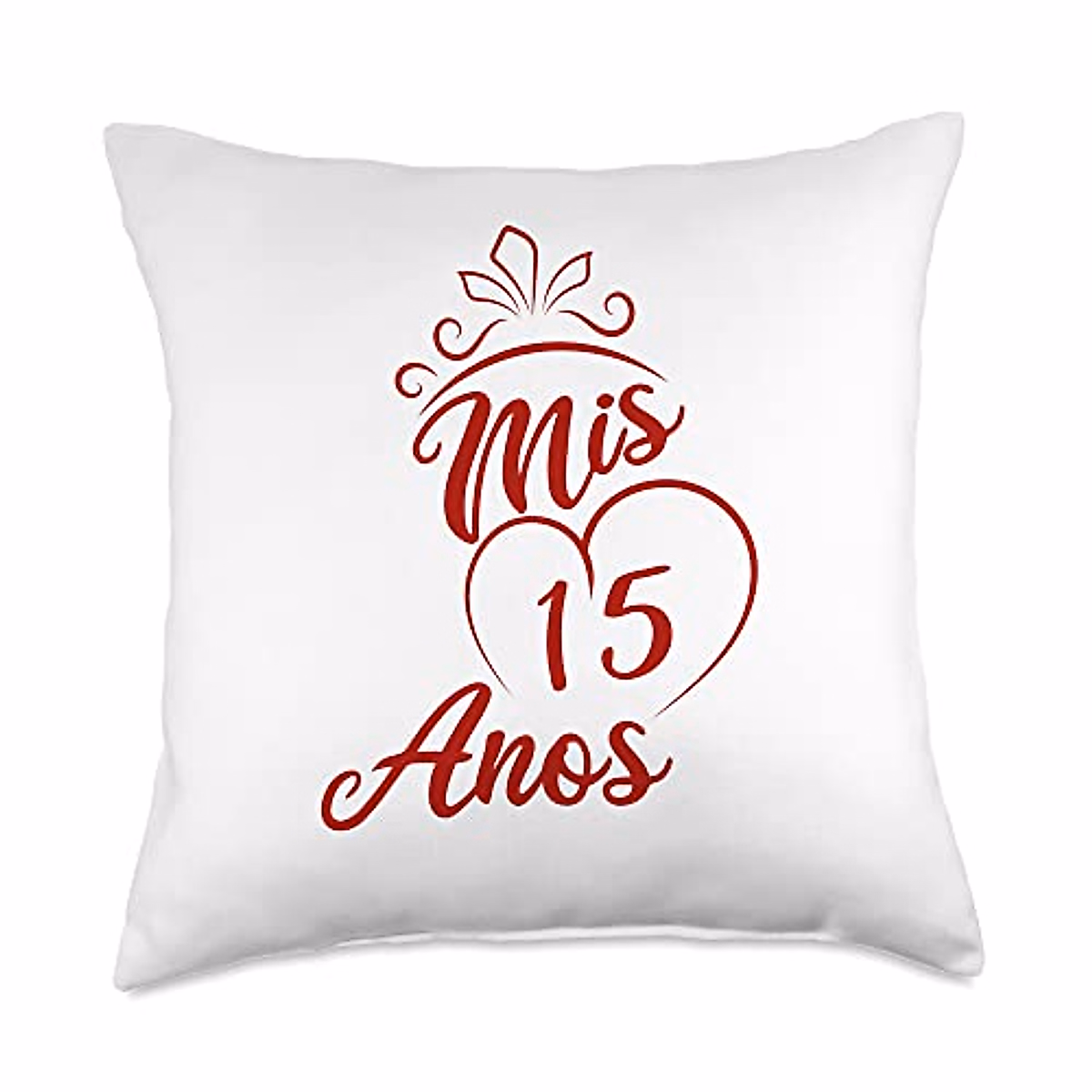 Quinceanera 15th Birthday Apparel Quinceanera Mis 15 Anos 15th Quince Birthday Throw Pillow, 18x18, Multicolor