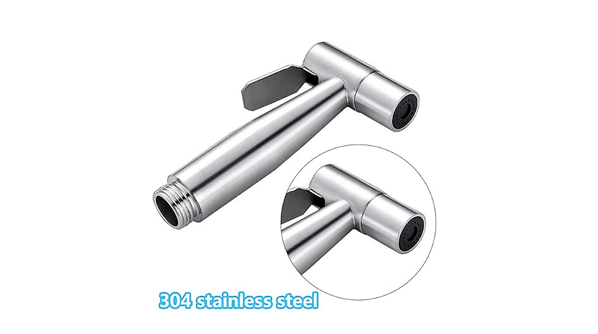 Adjustable Handheld Bidet Sprayer - Stainless Steel