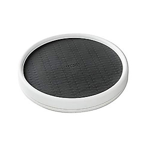 Copco Pro Non-Skid Pantry Cabinet Lazy Susan Turntable, 12-Inch, Charcoal