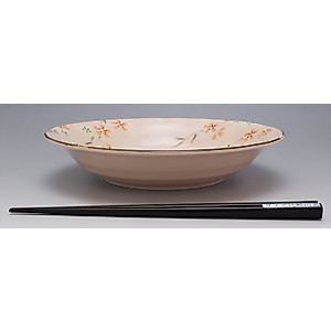 Kaju Arifu K12279 Curry and Pasta Plate, Pink, 8.2 inches (20.7 cm), Mino Ware Hanari Cherry Blossom, Curry & Pasta