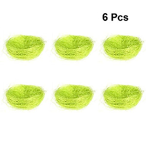 SOIMISS 6pcs Easter Party Supplies Nests Easter Table Decorations Simulation Birds Nest Natural Ornaments Decorative Easter Nest Garden Artificial Nest Moss Bird Nest The Bird's Nest Chick