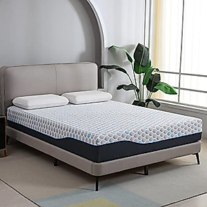 IULULU California King Mattress, 10 Inch Memory Foam Mattresses in a Box Medium Feeling, Bamboo Charcoal Gel Infused Bed in a Box with Fabric Cover, White, (JI-SOFT-10CK)